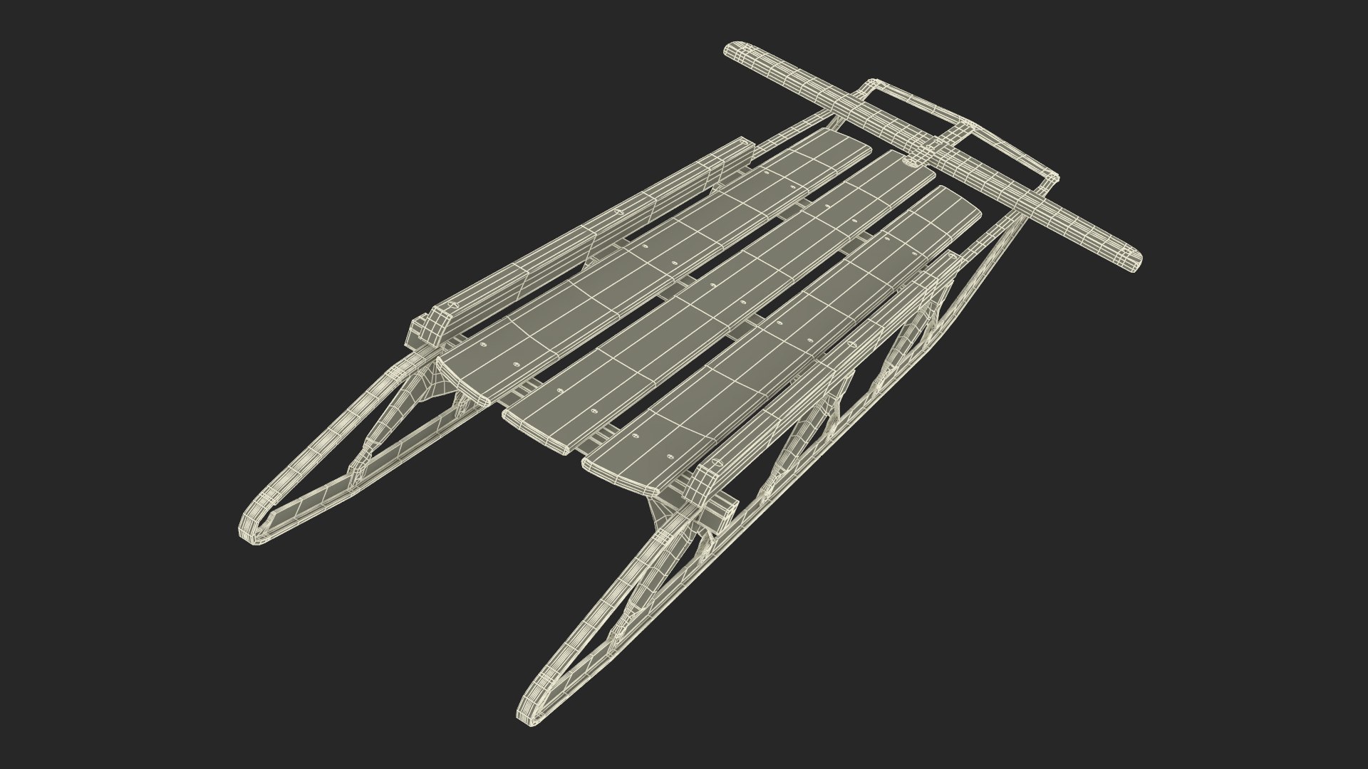 Wooden Snow Sled Model - TurboSquid 1994612