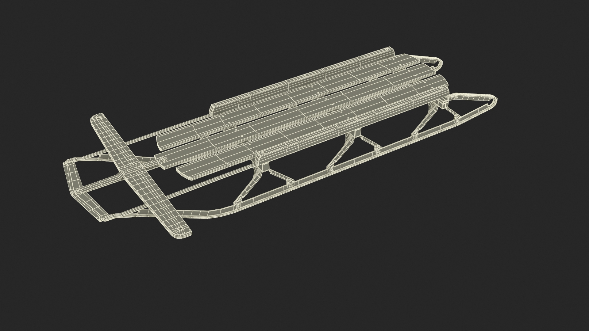 Wooden Snow Sled Model - TurboSquid 1994612