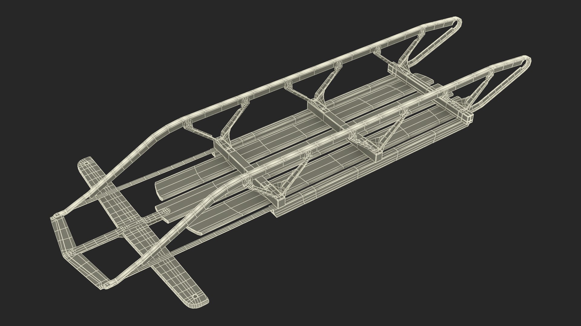 Wooden Snow Sled Model - TurboSquid 1994612