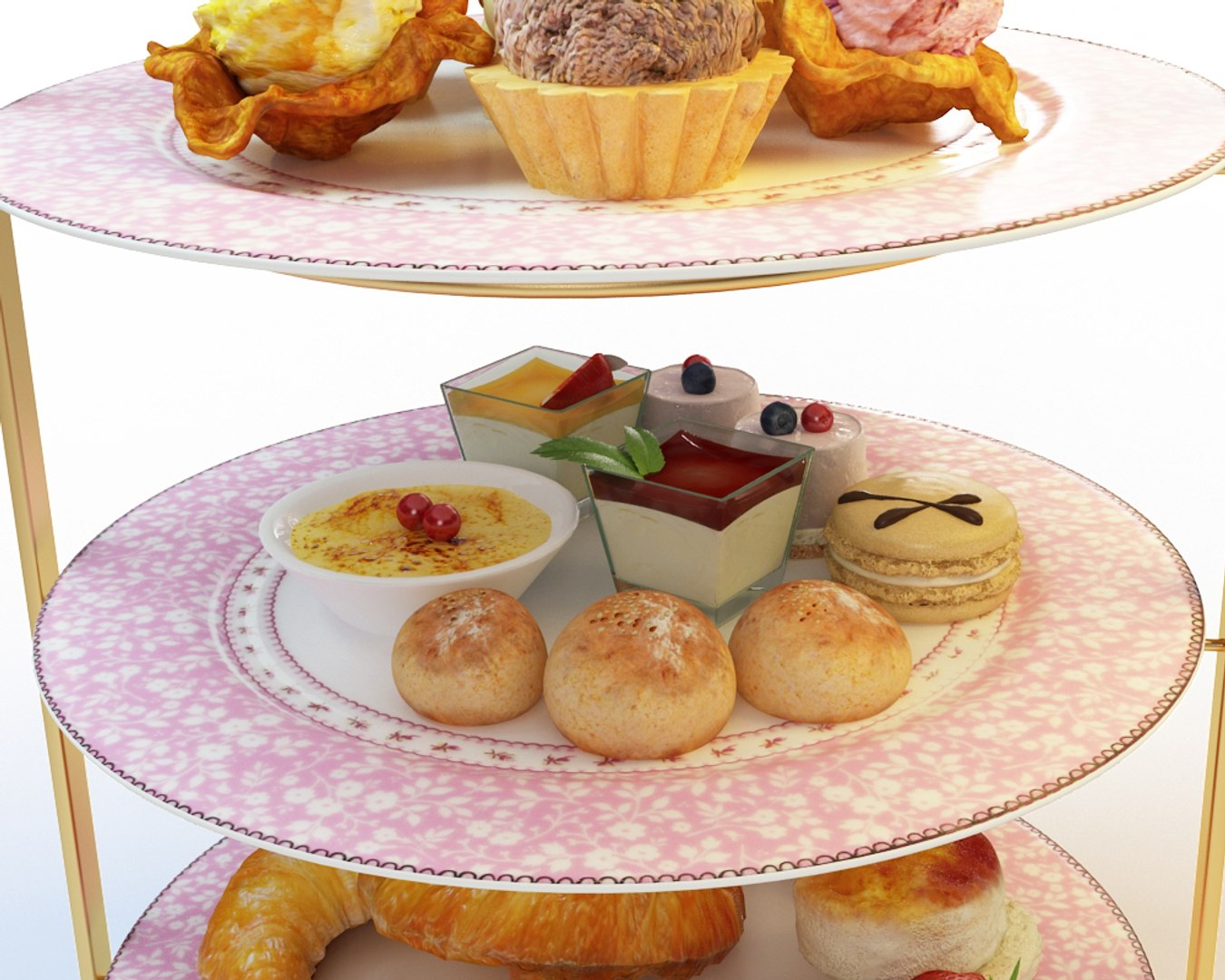 3d Model Afternoon Tea Set