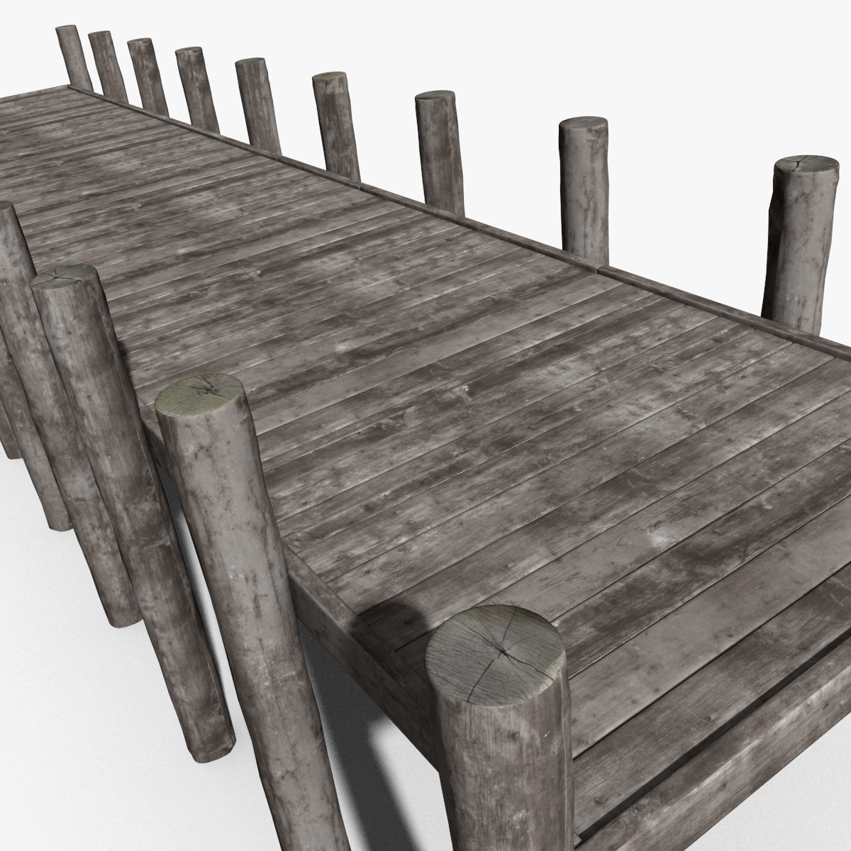 3d wooden pier