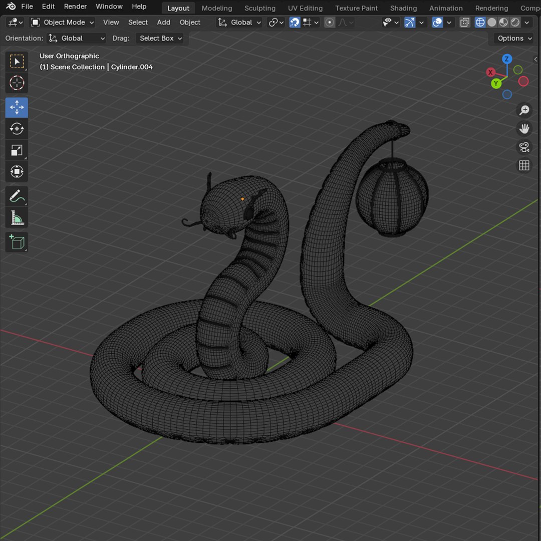 3D Chinese New Year Snake Model - TurboSquid 2328108