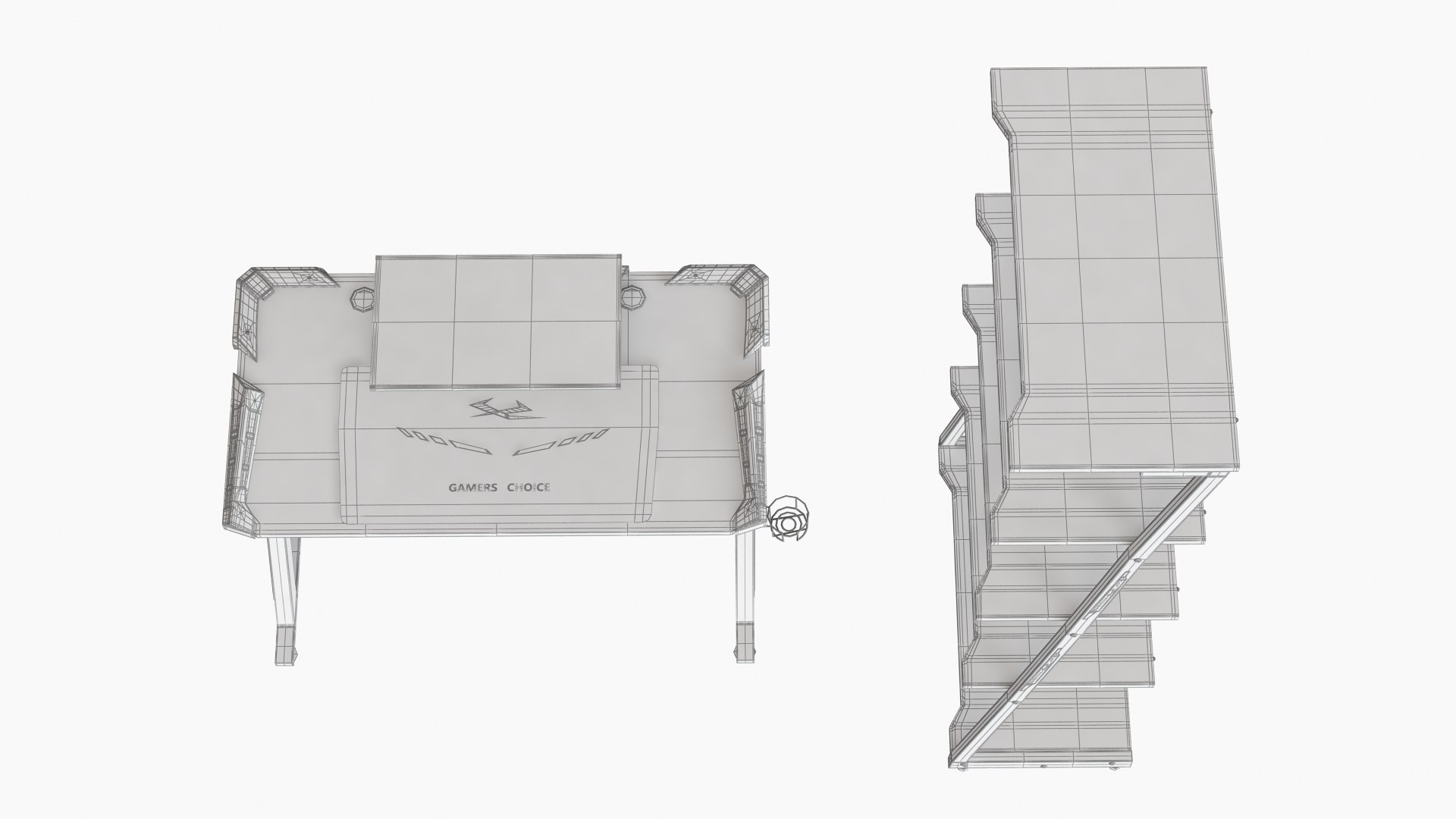 Shelves Gaming Desk 3D Model - TurboSquid 1462721