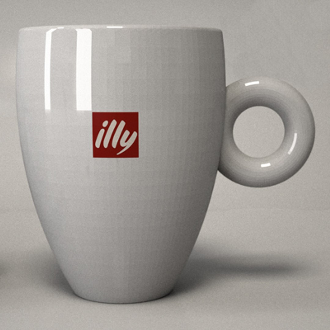 illy logo cup set 3d lwo