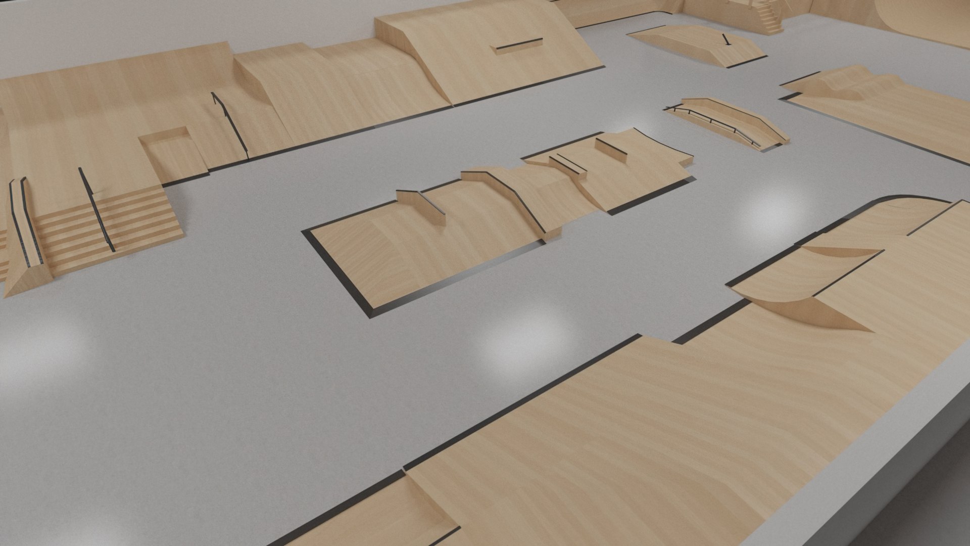 Indoor Skateboard Park 3D Model - TurboSquid 1657711