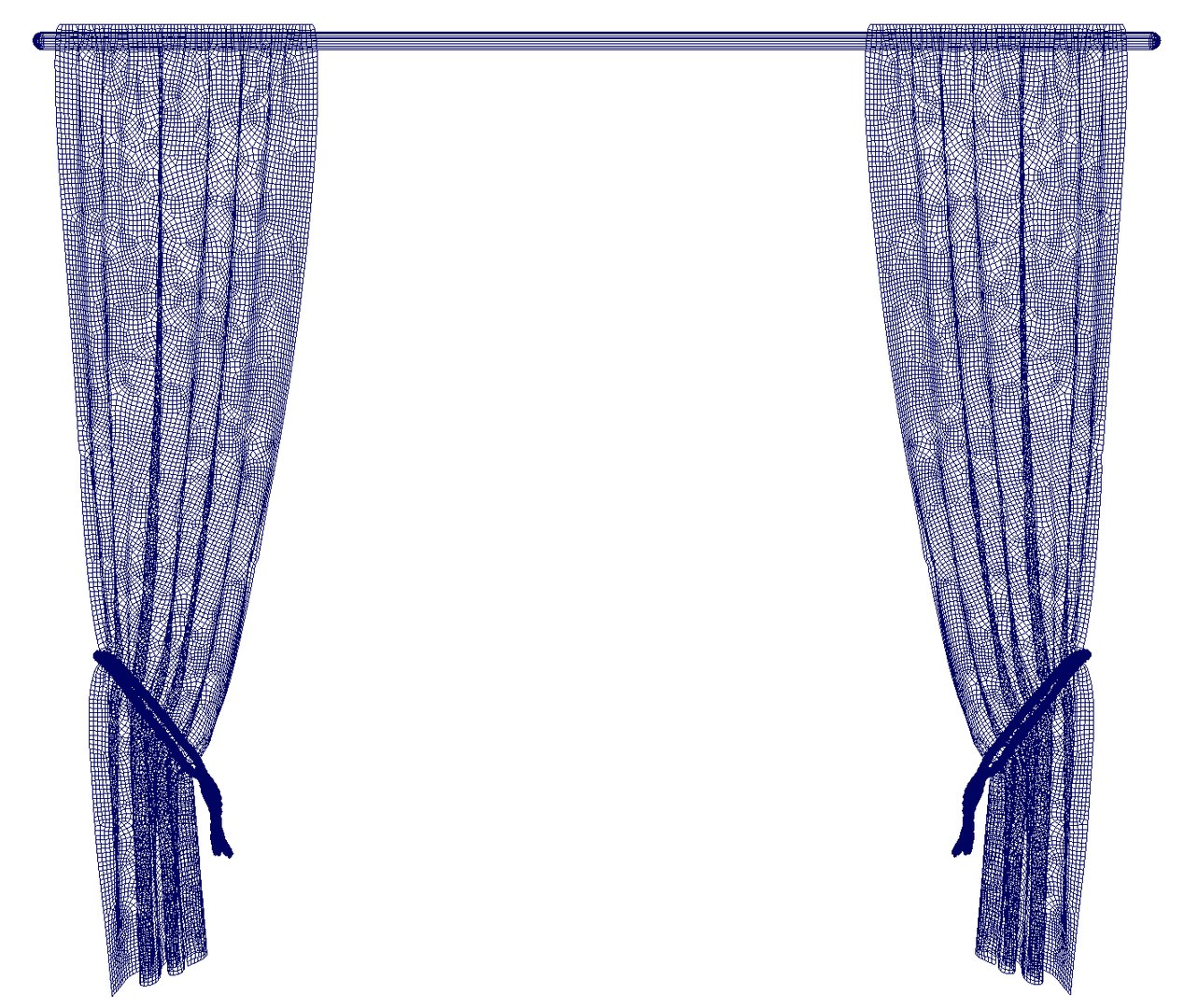 Simple Curatin 3D - TurboSquid 1820543