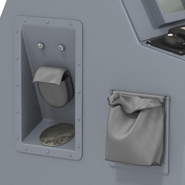 3d military boat control panel model