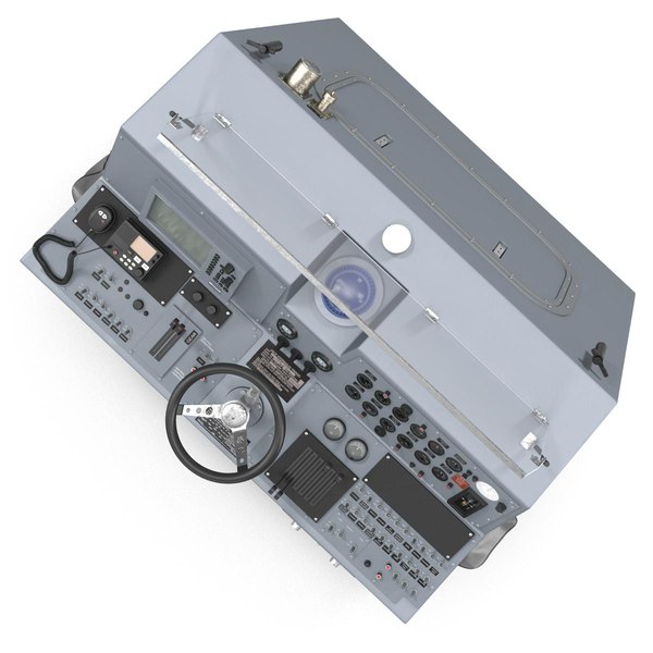 3d military boat control panel model