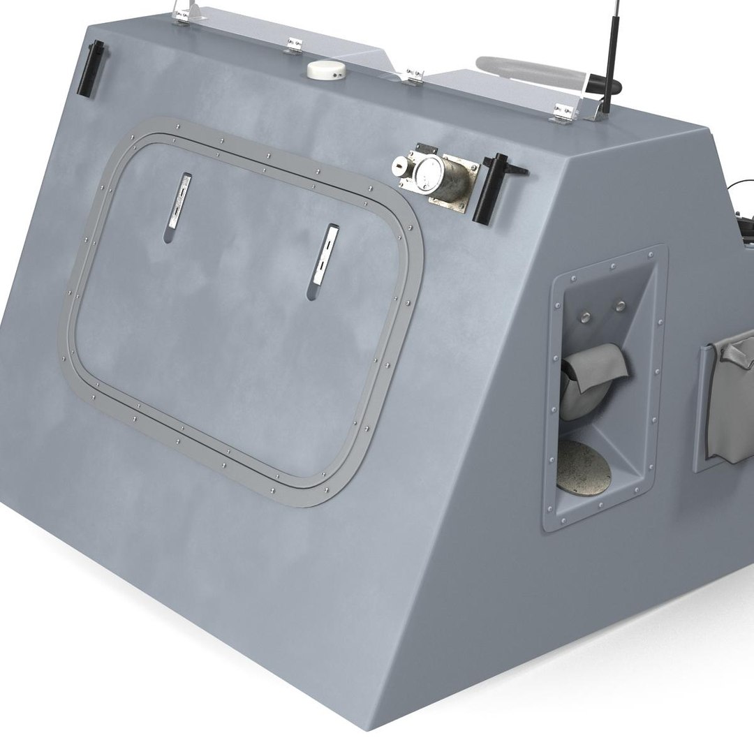 3d military boat control panel model