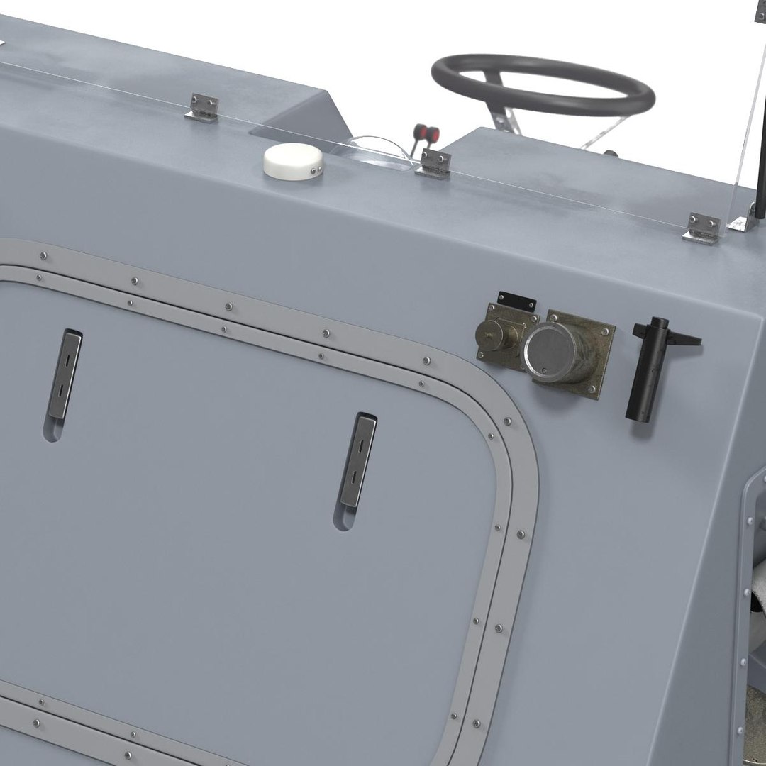 3d military boat control panel model