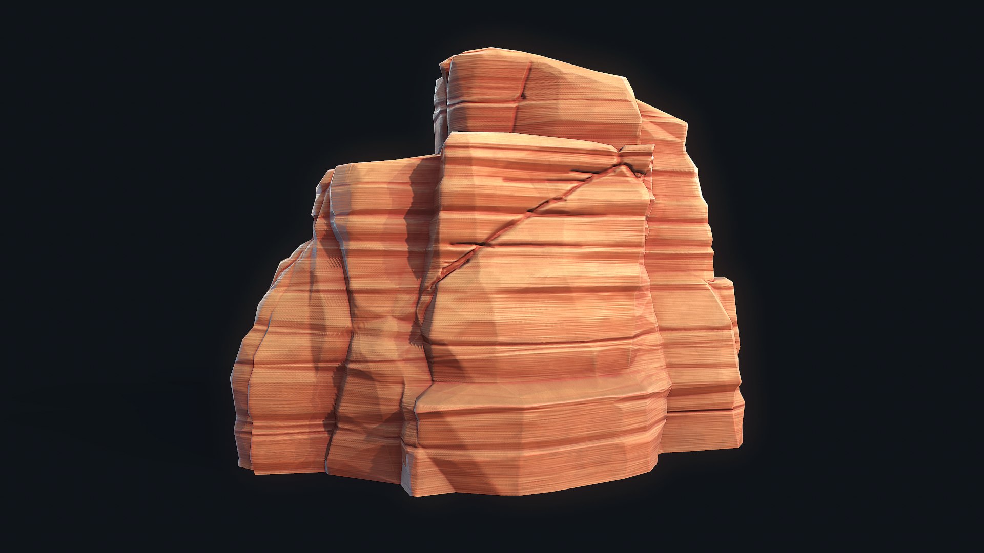 Stylized Desert Rock 4 Model - TurboSquid 2134716