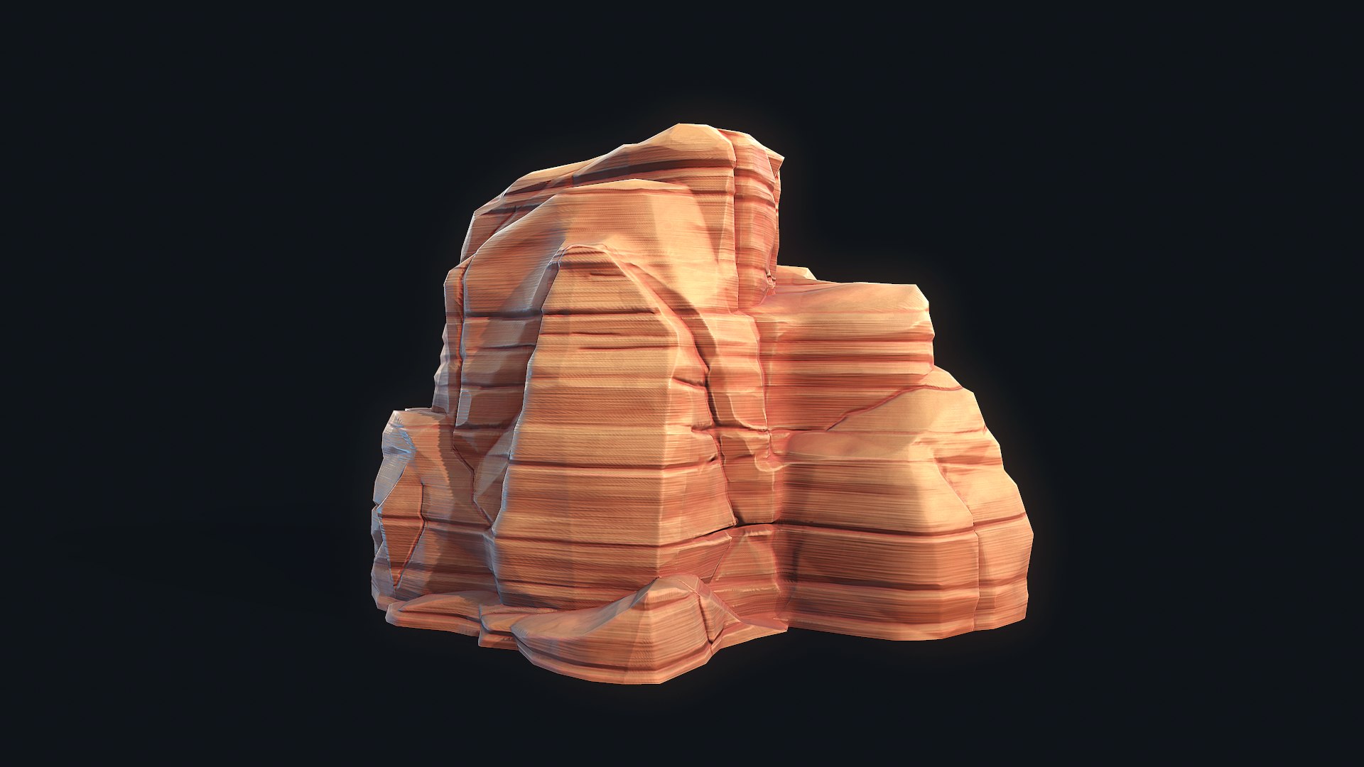 Stylized Desert Rock 4 Model - TurboSquid 2134716