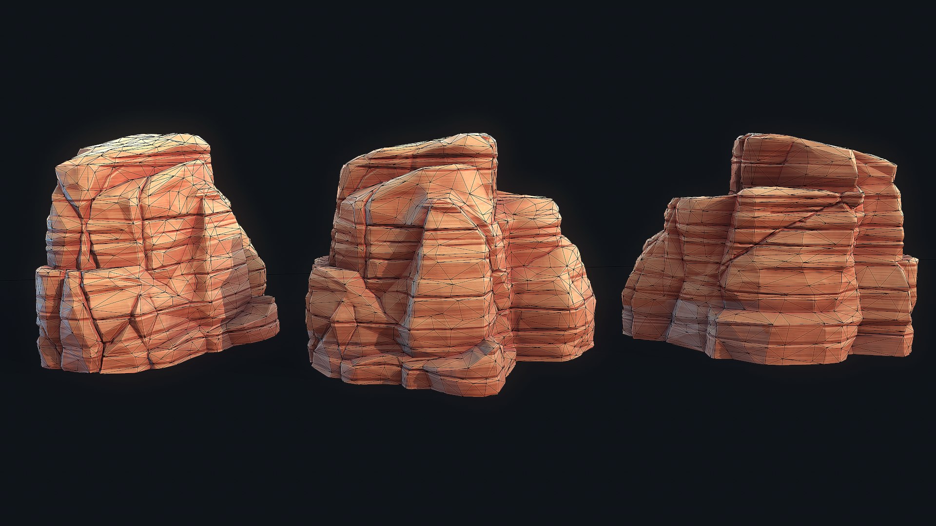 Stylized Desert Rock 4 Model - TurboSquid 2134716
