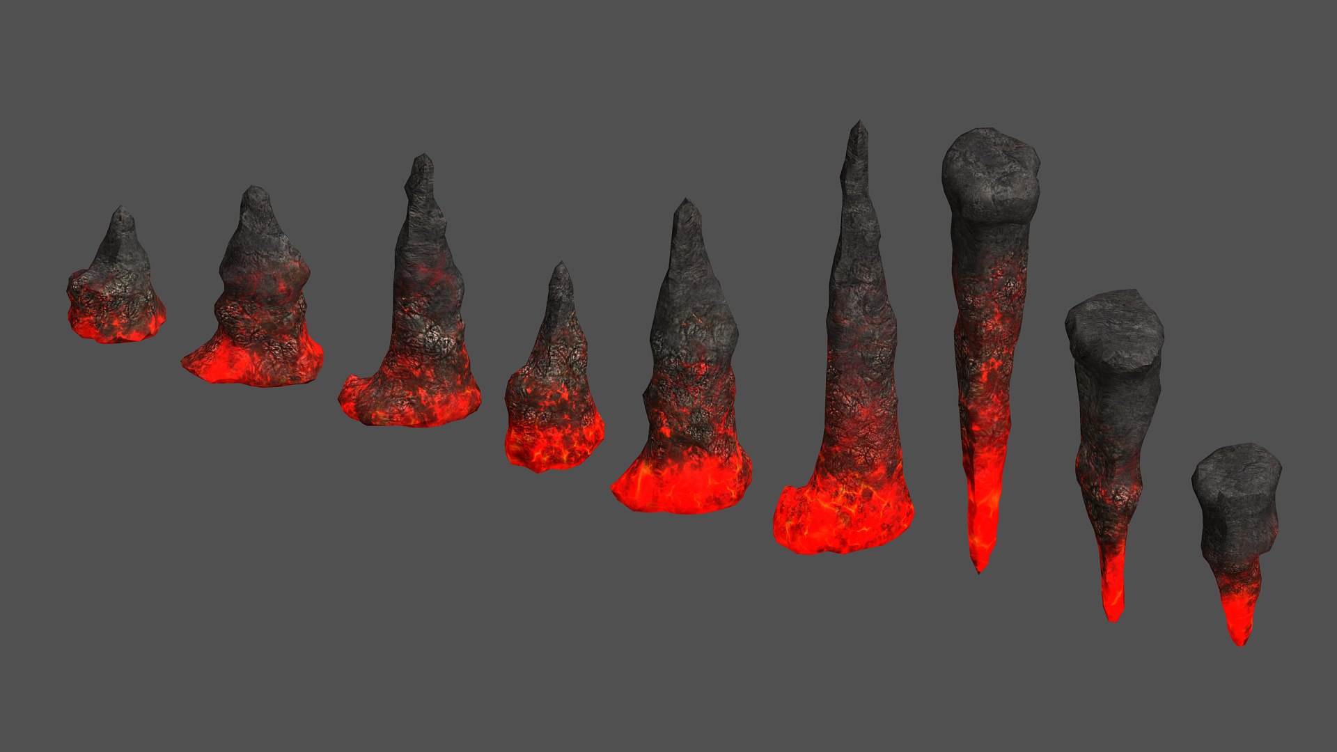 3D Set Stalagmites - Model - TurboSquid 1595114