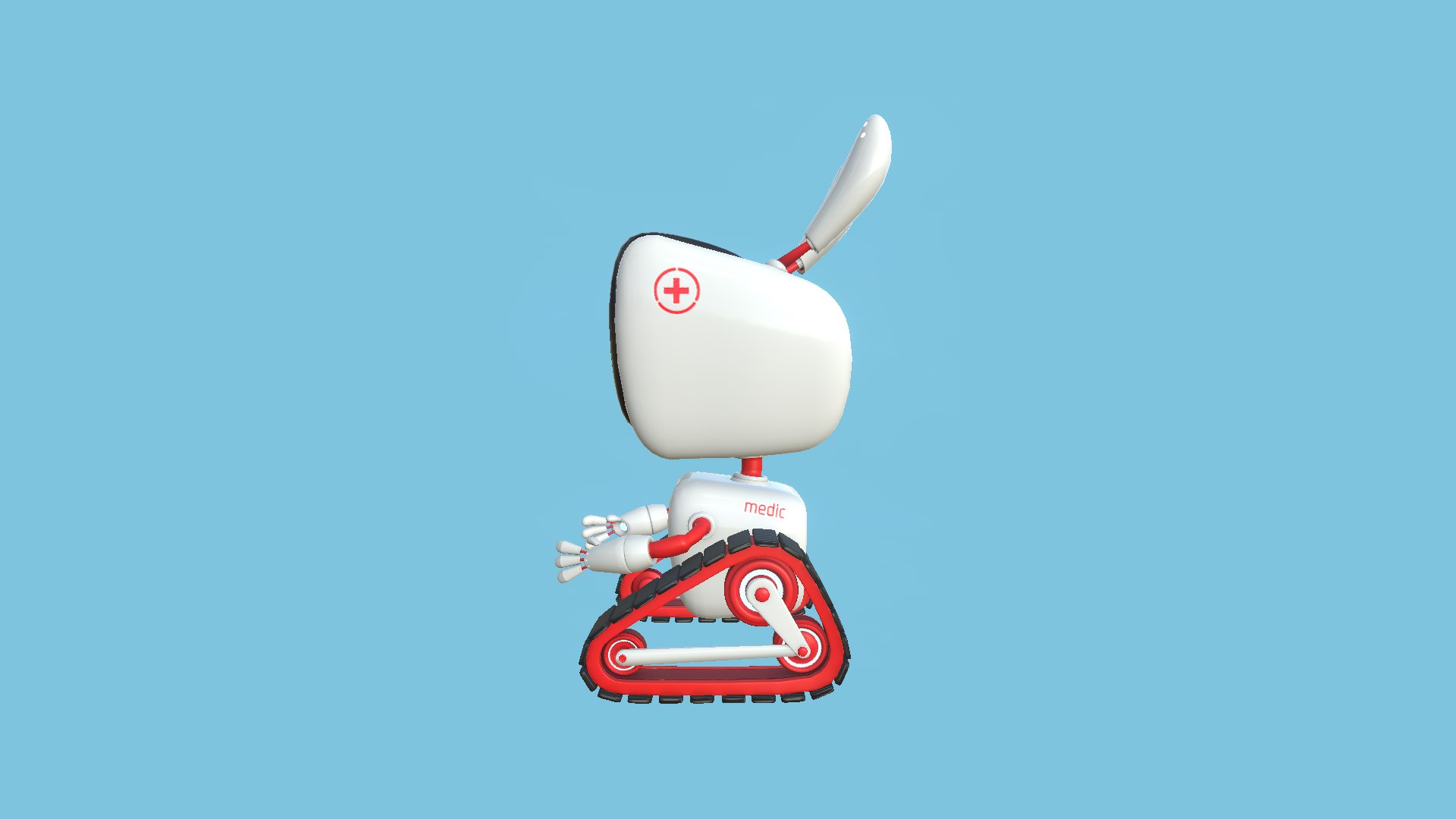 3D Model Cute Robot 08 Medic Rescue - Character SciFi Design ...