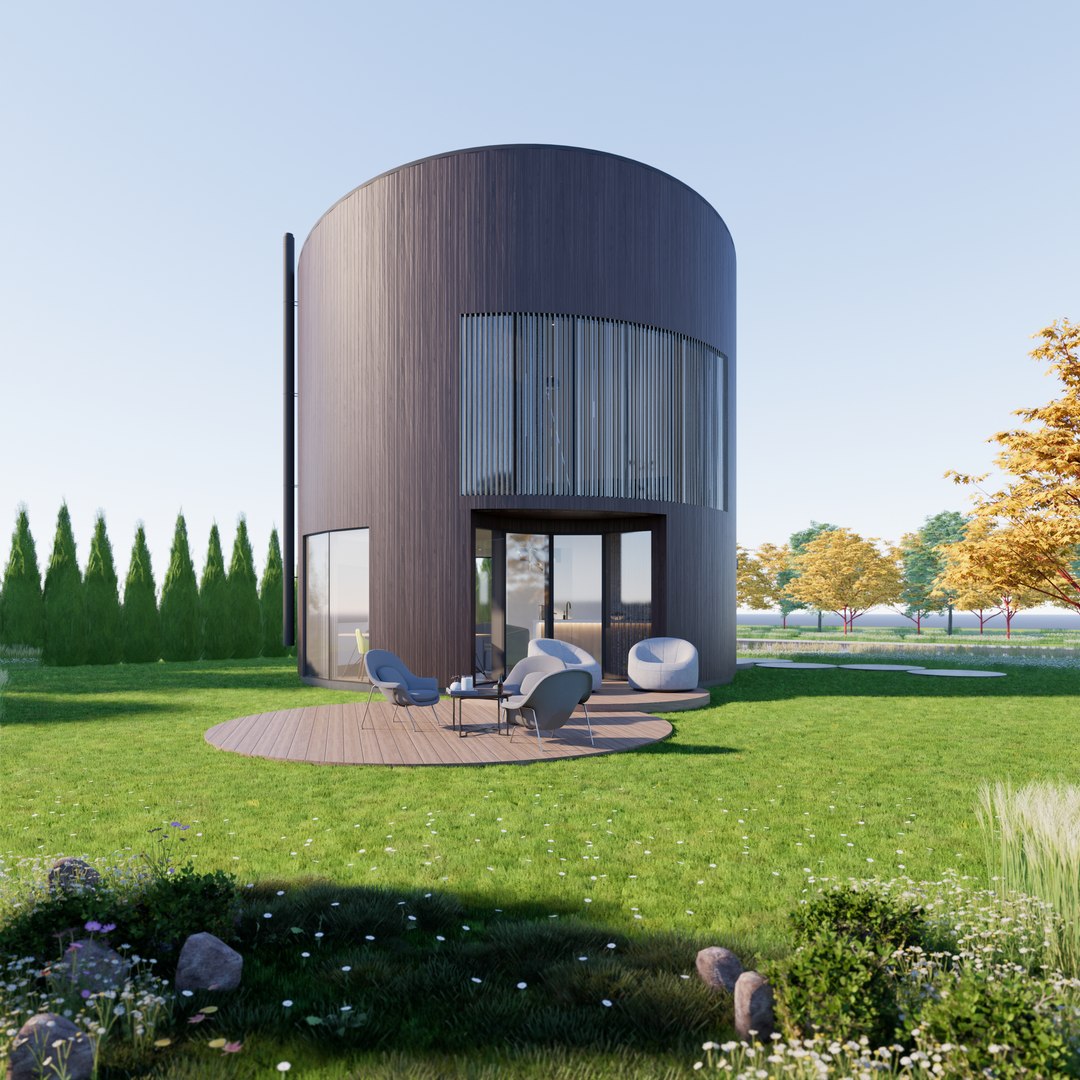 3D House 12 - Created With Fully Parametric Revit Families Model ...