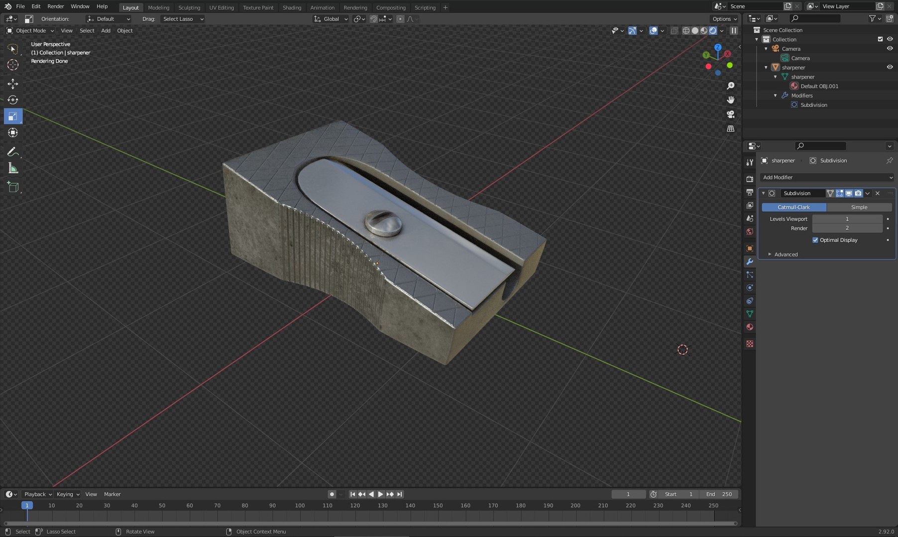 3D Classic Pencil Sharpener Model - TurboSquid 1804402