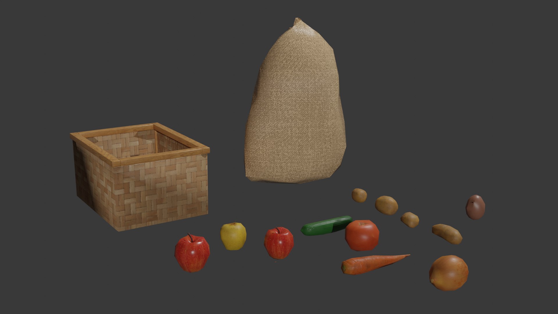 Low Poly Vegetable 3D - TurboSquid 2062132