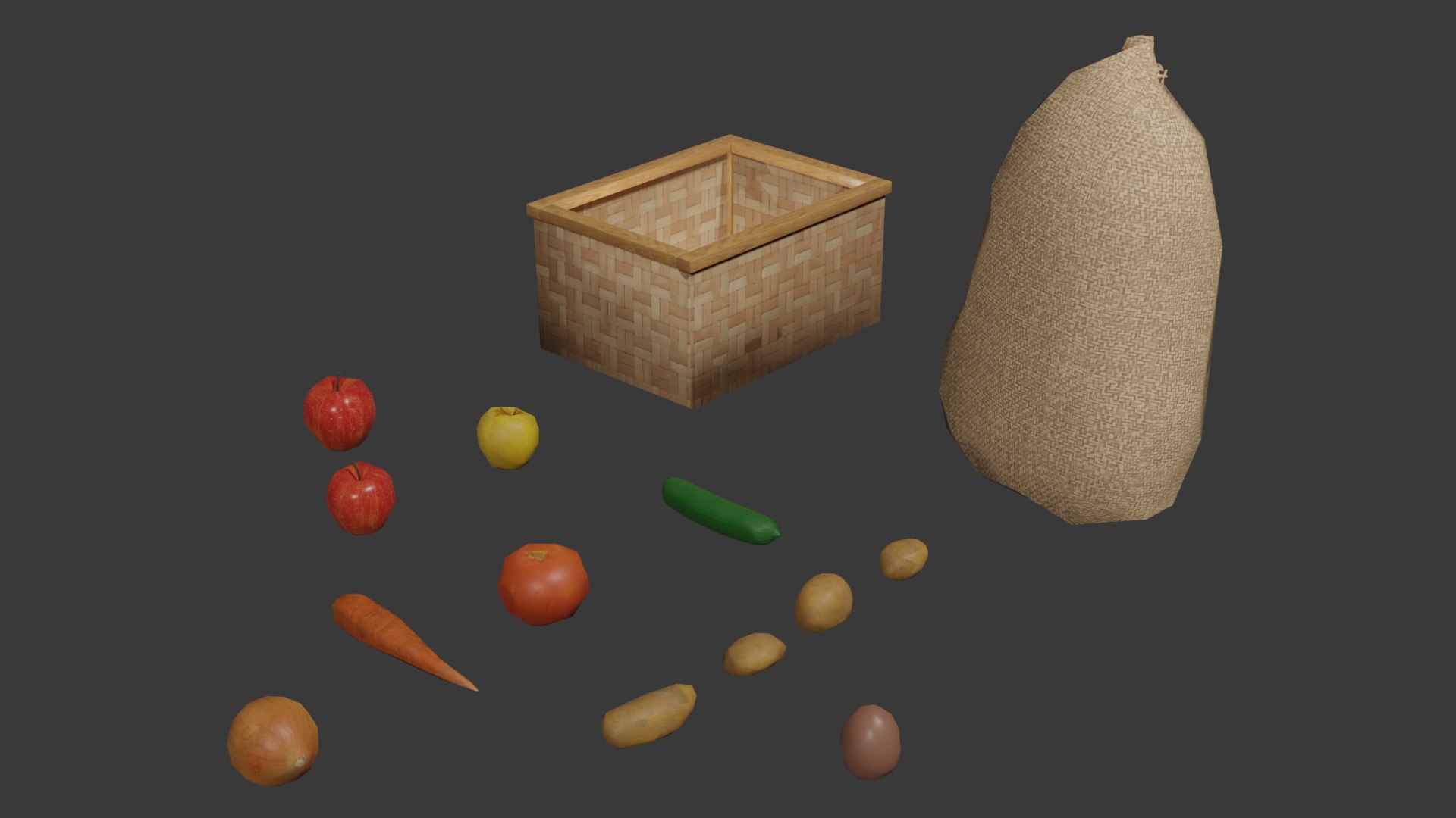 Low Poly Vegetable 3D - TurboSquid 2062132