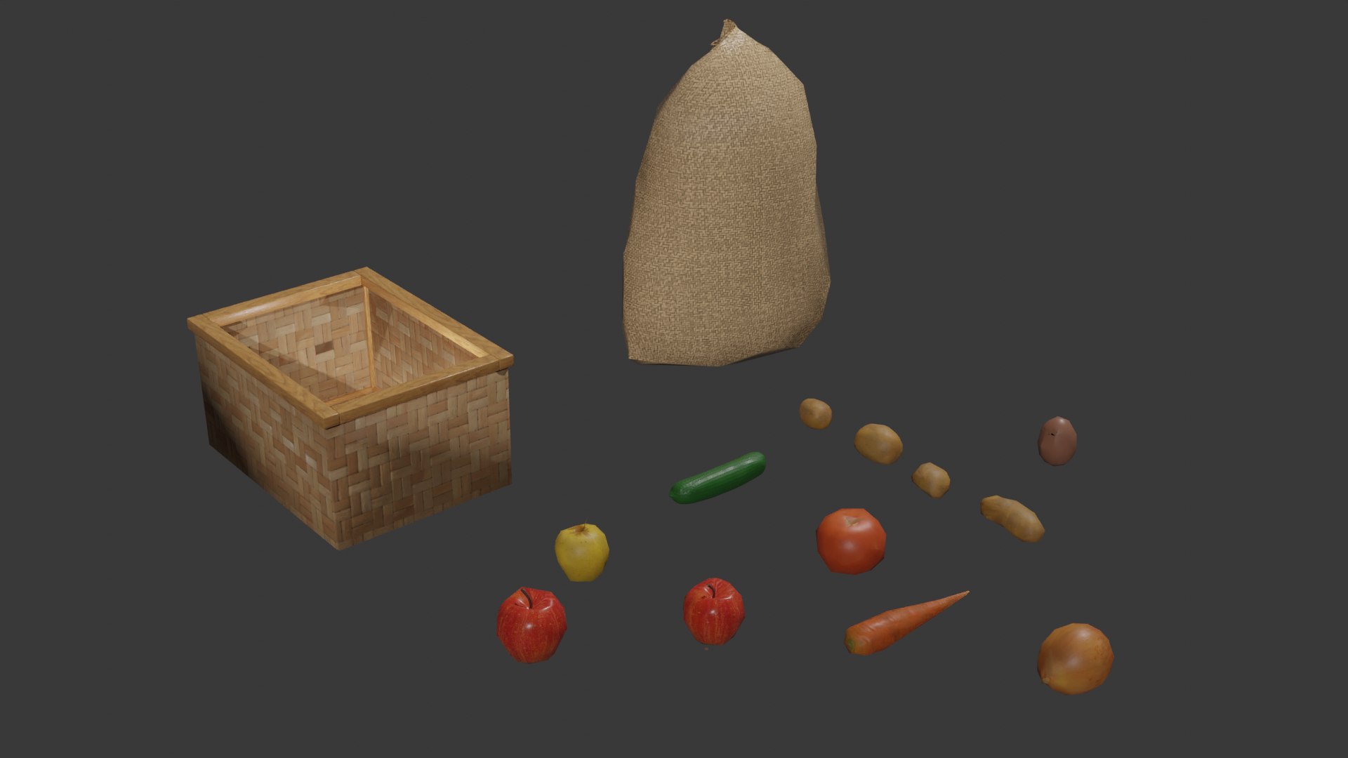 Low Poly Vegetable 3D - TurboSquid 2062132