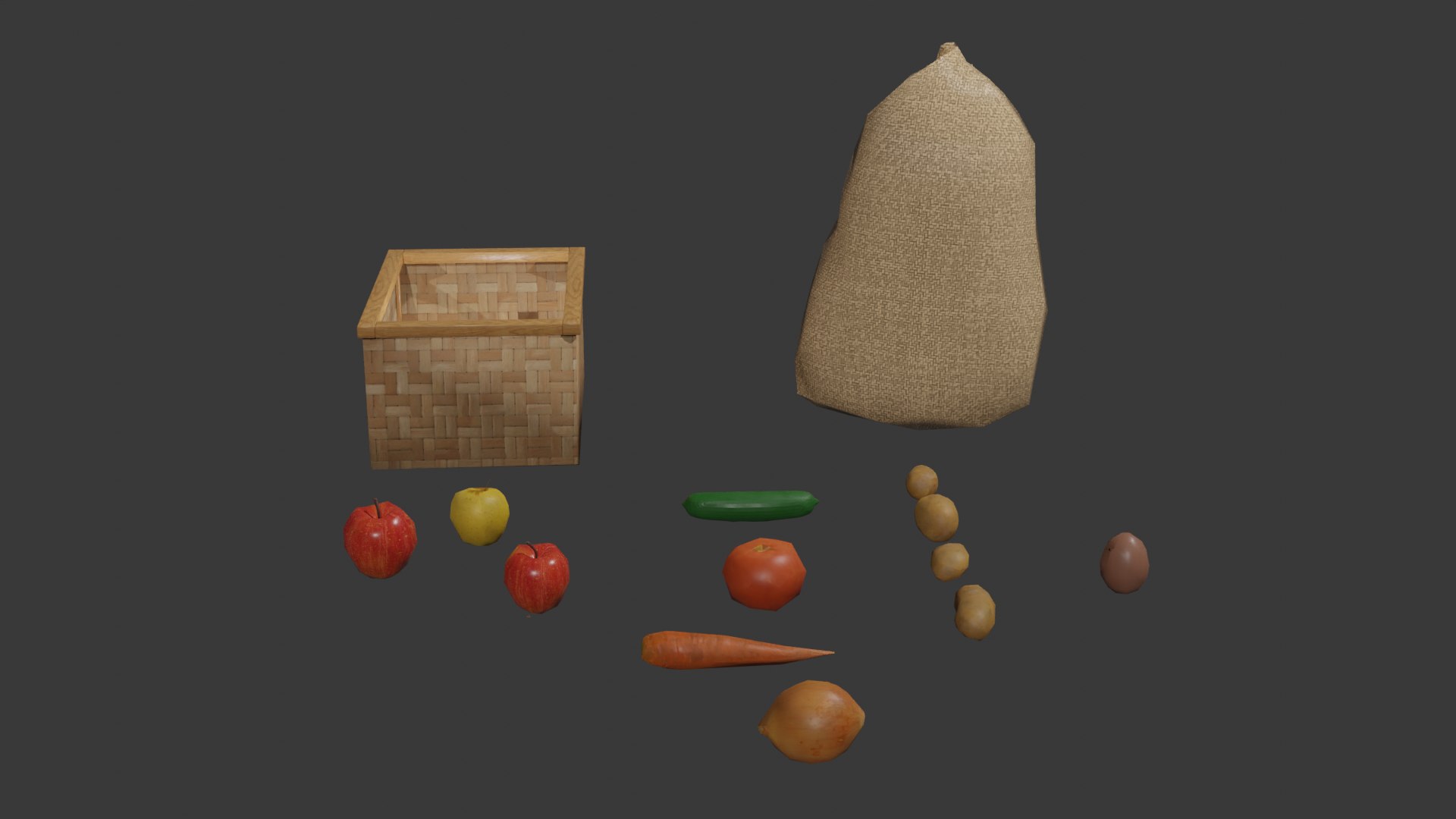 Low Poly Vegetable 3D - TurboSquid 2062132