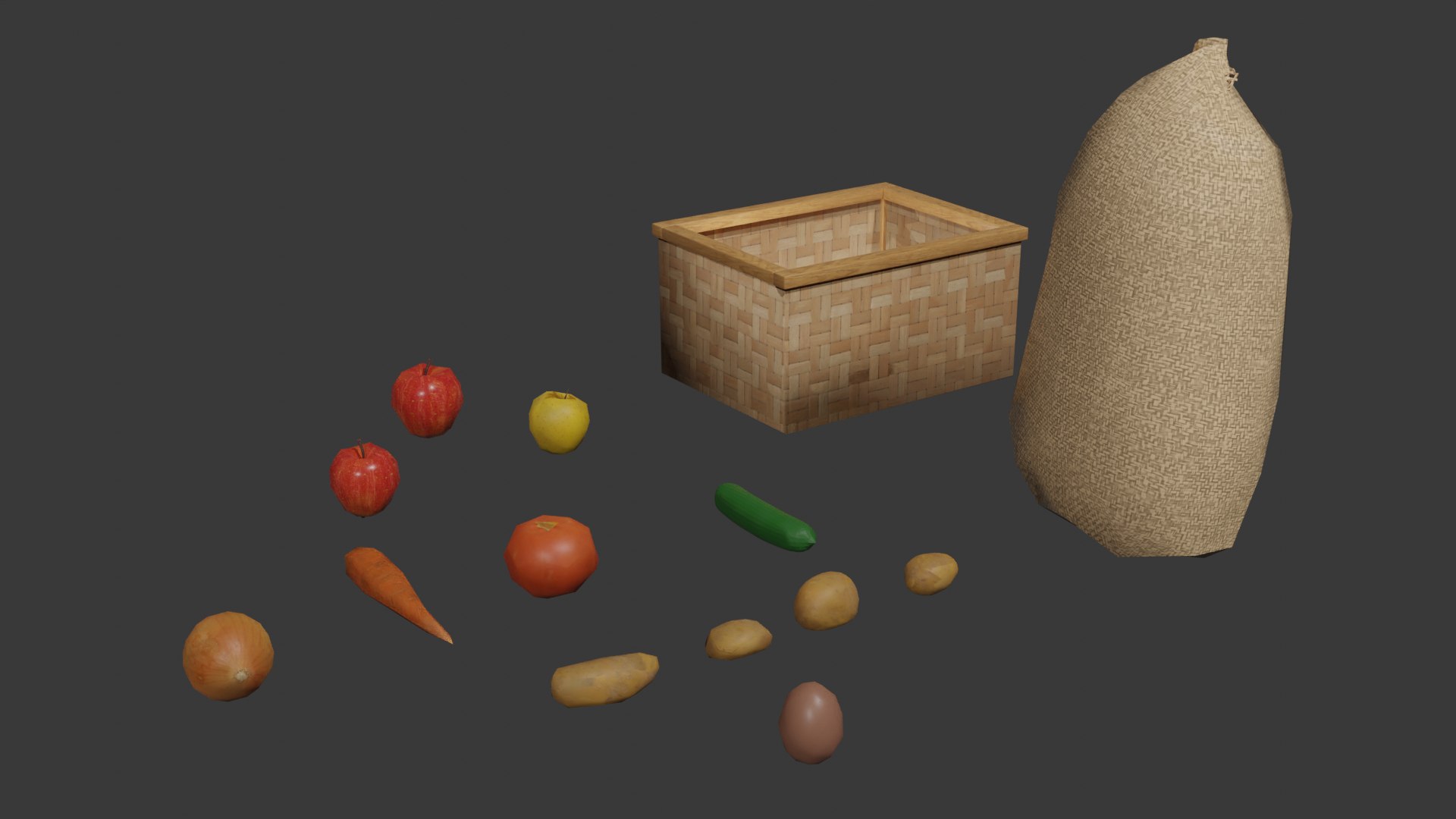 Low Poly Vegetable 3D - TurboSquid 2062132