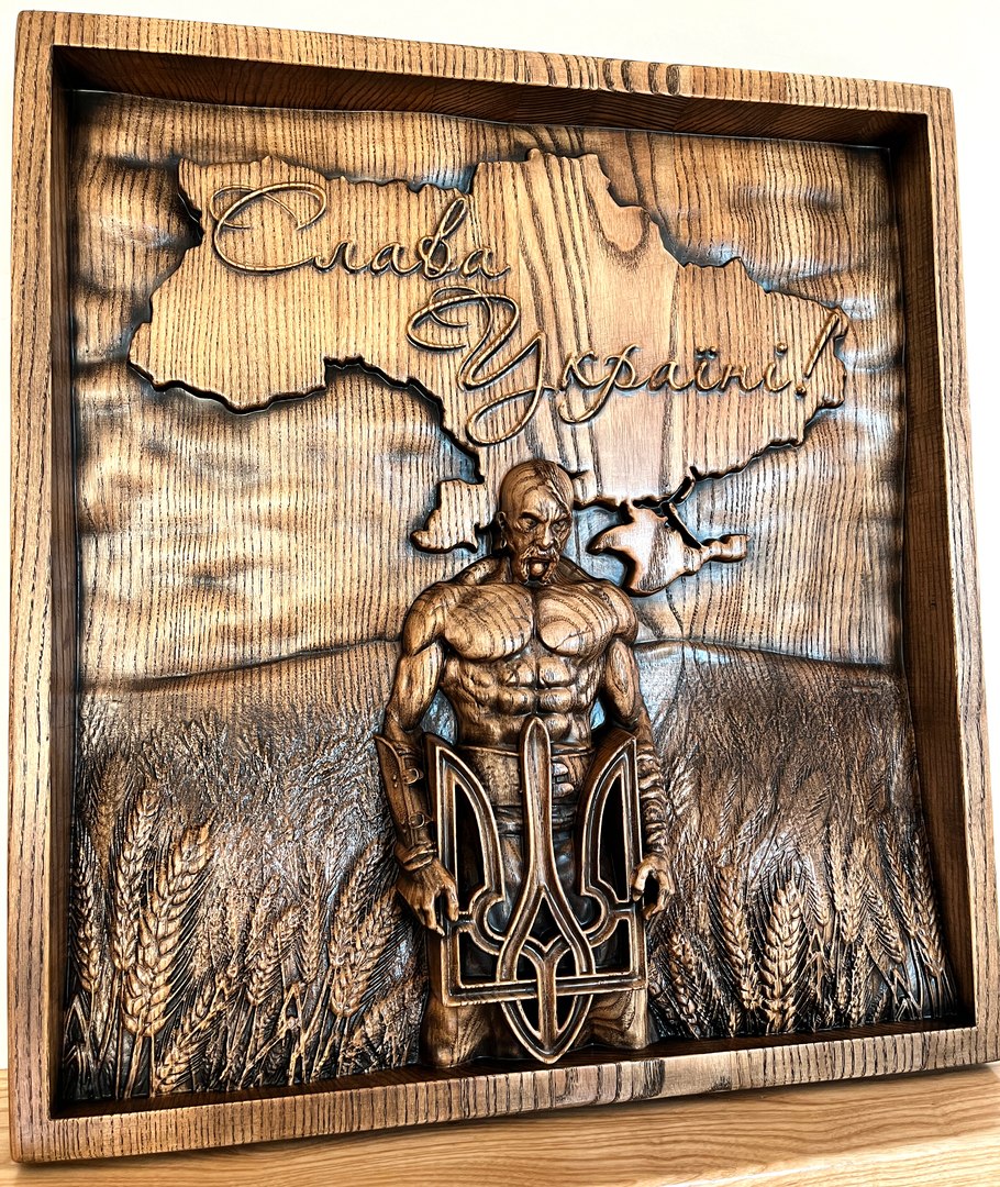 3D PICTURE FOR CNC MILLING OF A COSSACK IN A UKRAINIAN WHEAT FIELD ...