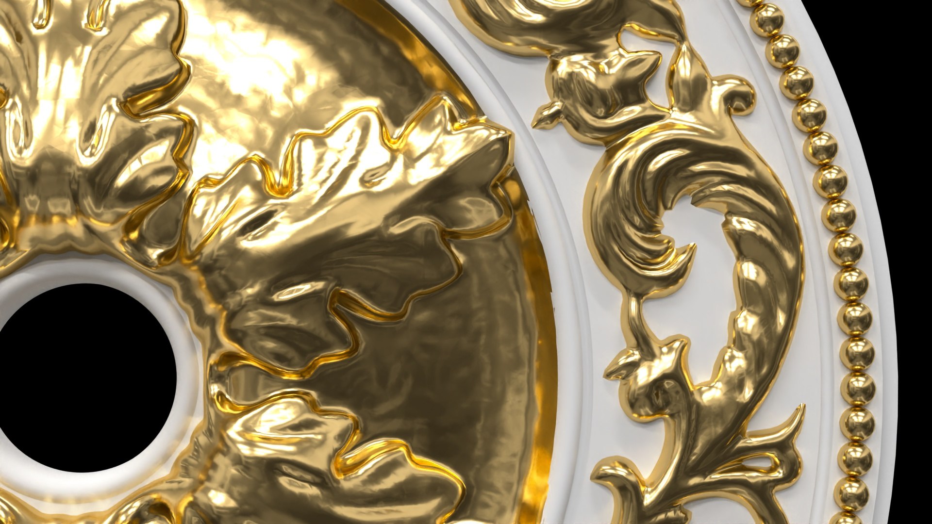 Ceiling Sockets Gypsum Plaster DR24 3D Model - TurboSquid 2014160