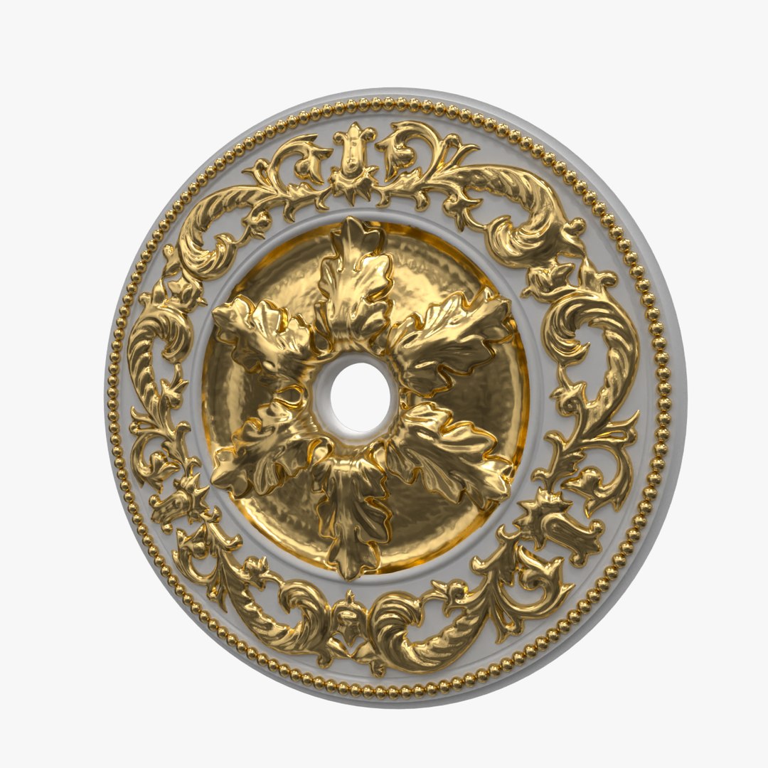 Ceiling Sockets Gypsum Plaster DR24 3D Model - TurboSquid 2014160