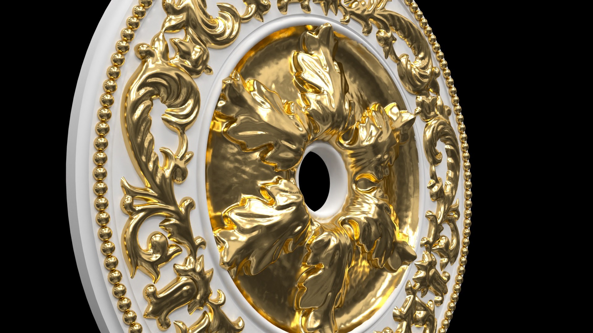 Ceiling Sockets Gypsum Plaster DR24 3D Model - TurboSquid 2014160