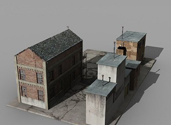 factory buildings 3ds