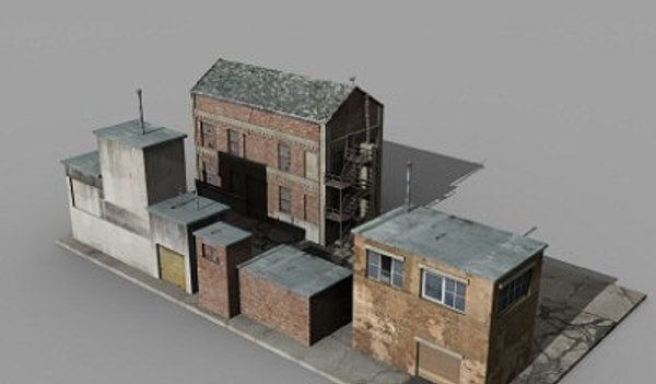 factory buildings 3ds