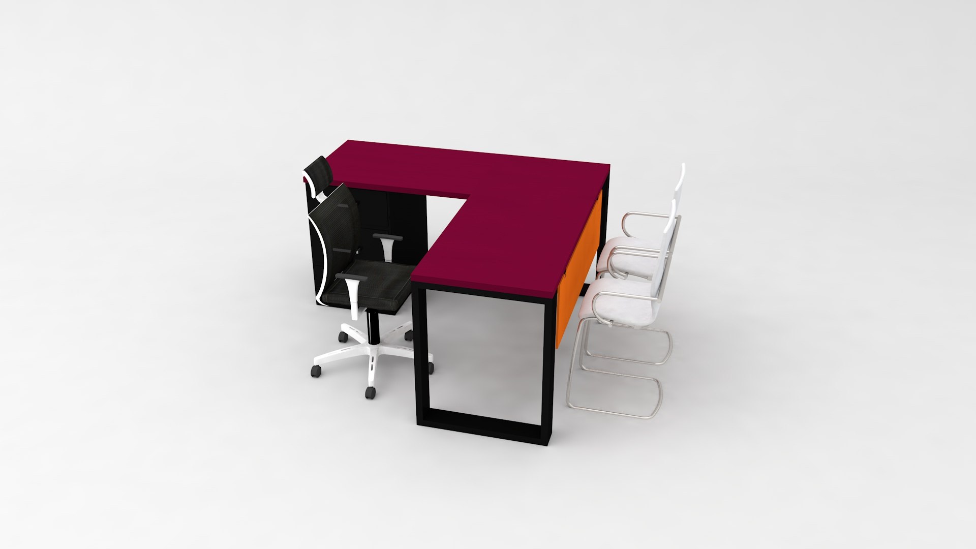 3D Office desk model - TurboSquid 2182418