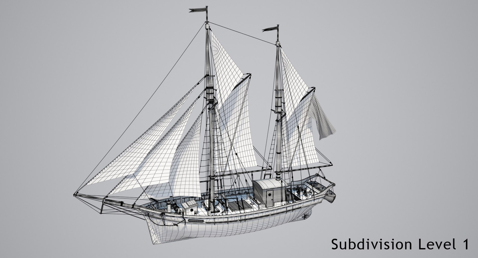Galeas ship sea 3D model - TurboSquid 1152106