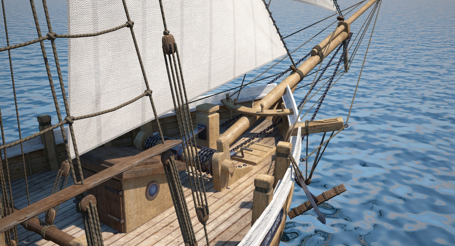 Galeas Ship Sea 3D Model - TurboSquid 1152106