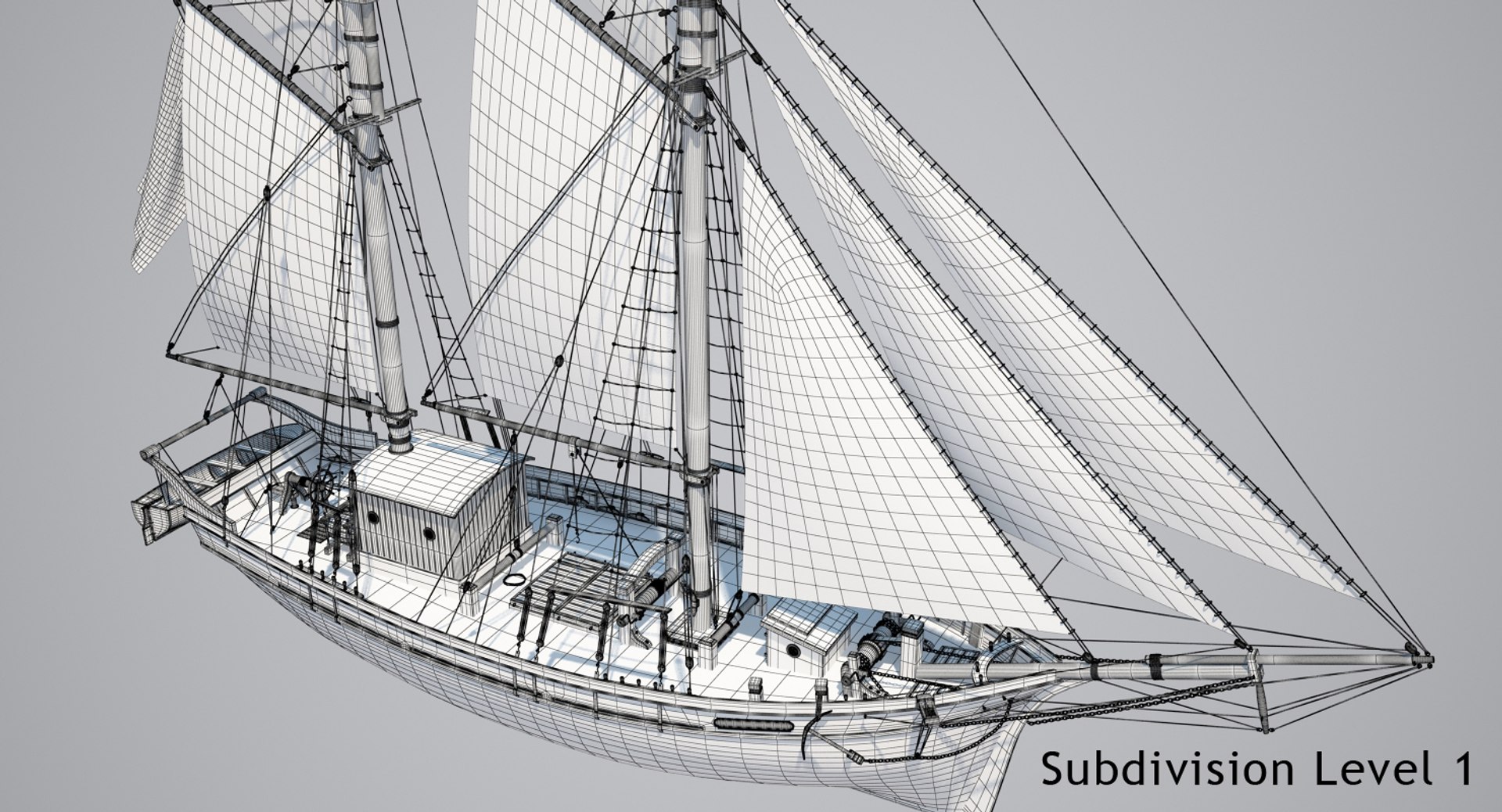 Galeas ship sea 3D model - TurboSquid 1152106