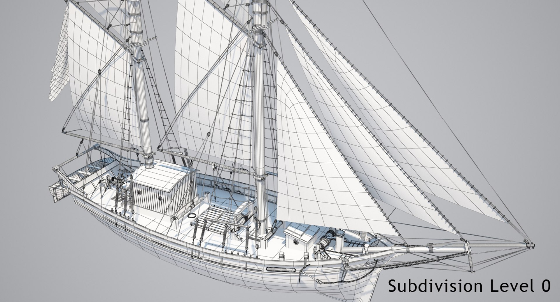 Galeas ship sea 3D model - TurboSquid 1152106