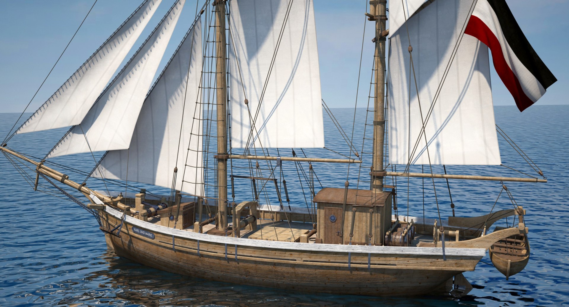 Galeas Ship Sea 3D Model - TurboSquid 1152106