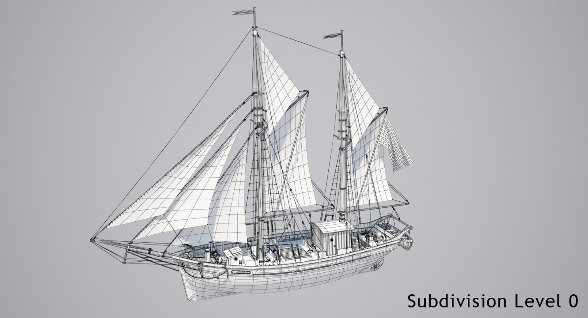 Galeas Ship Sea 3D Model - TurboSquid 1152106