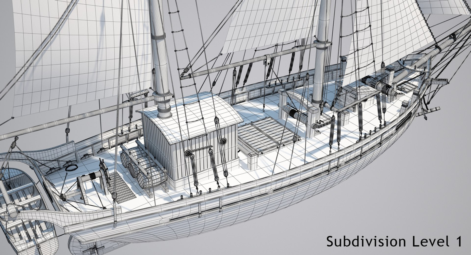 Galeas ship sea 3D model - TurboSquid 1152106
