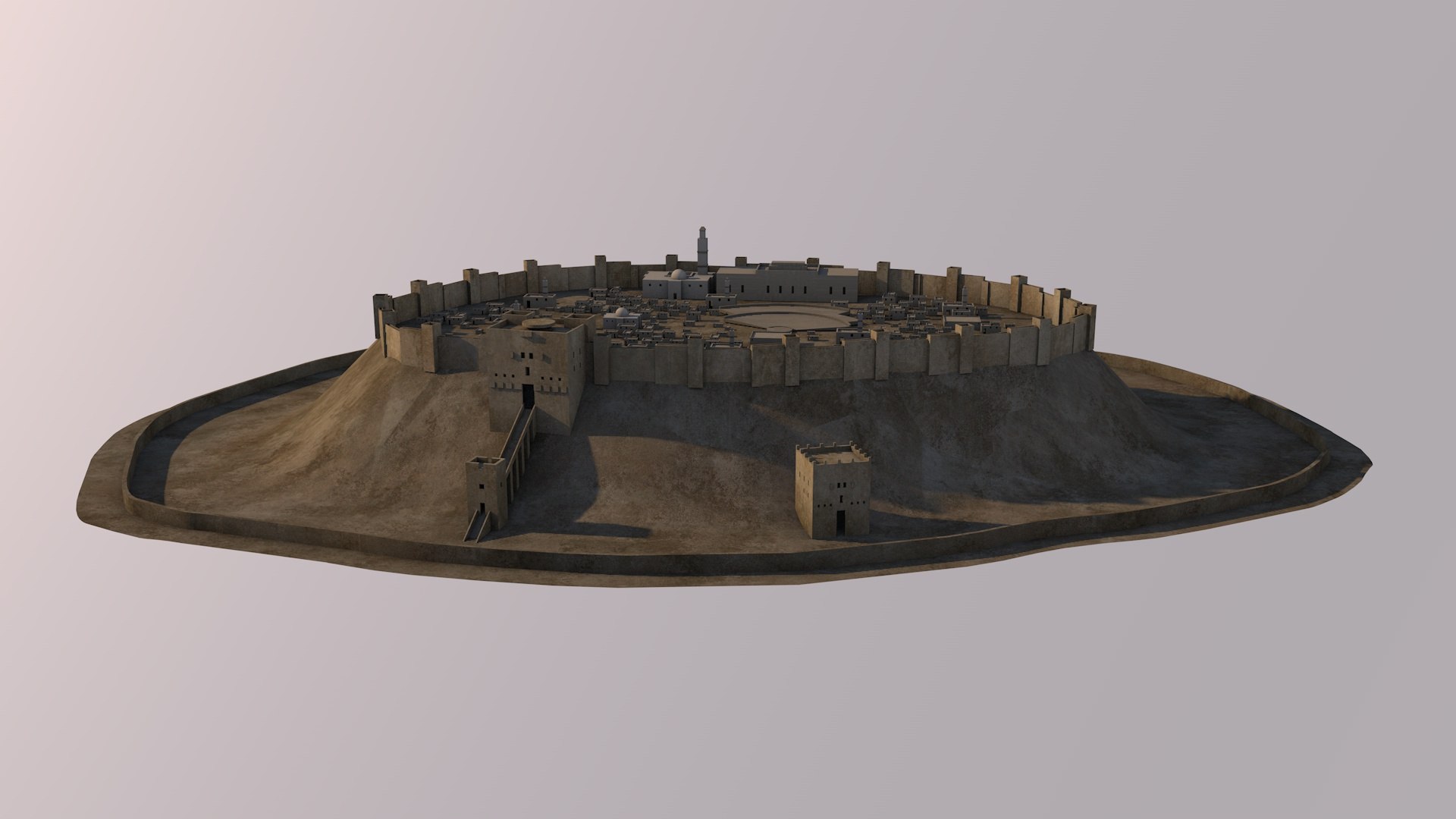Aleppo Citadel 3D - TurboSquid 2093404