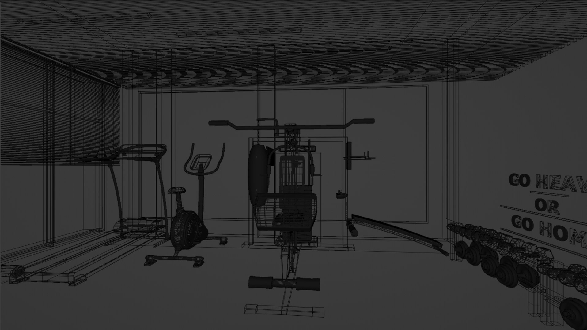 Personal GYM With Equipments 3D - TurboSquid 2304190