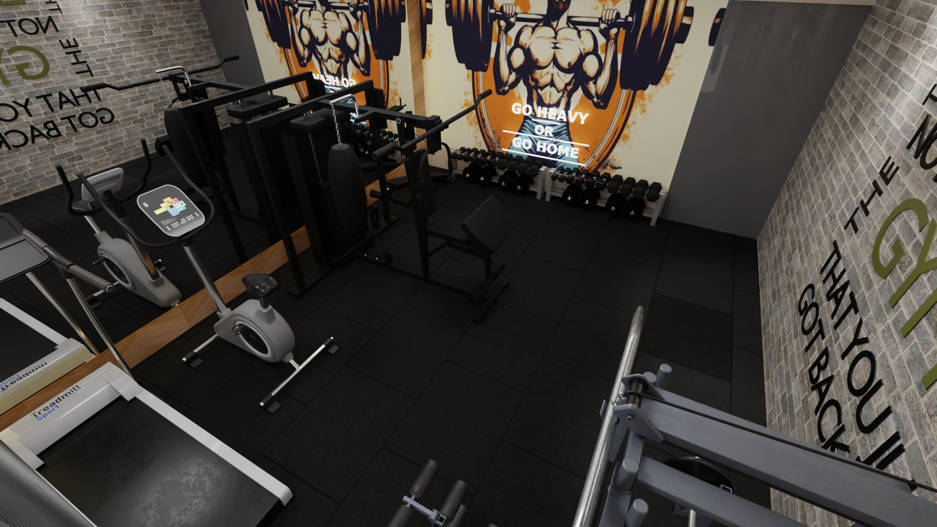 Personal GYM With Equipments 3D - TurboSquid 2304190
