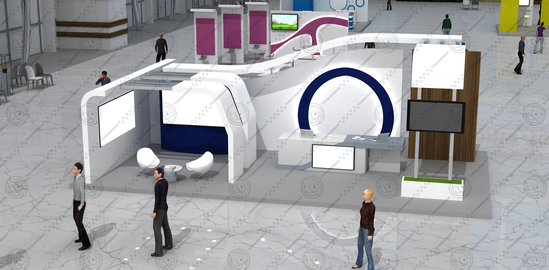 Exhibition Area Virtual Summit 3D - TurboSquid 1642262