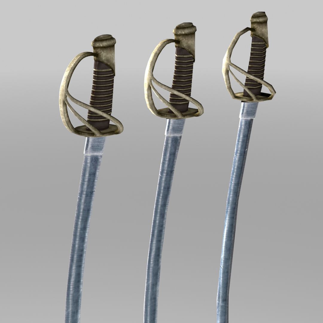 3d Model Nineteenth Cavalry Saber 3