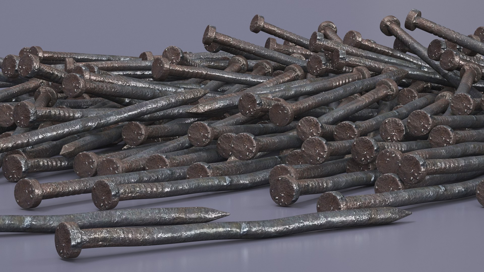 3D Old Industrial Nails Collection - TurboSquid 2063445