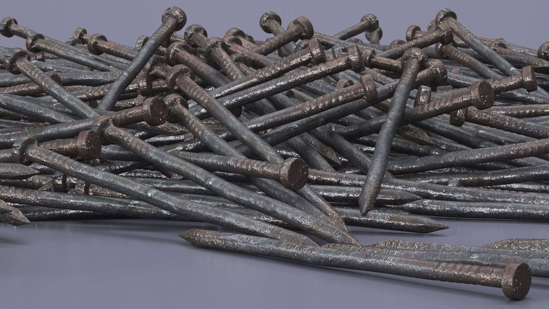 3D Old Industrial Nails Collection - TurboSquid 2063445
