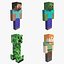 Minecraft characters pack model - TurboSquid 1640170