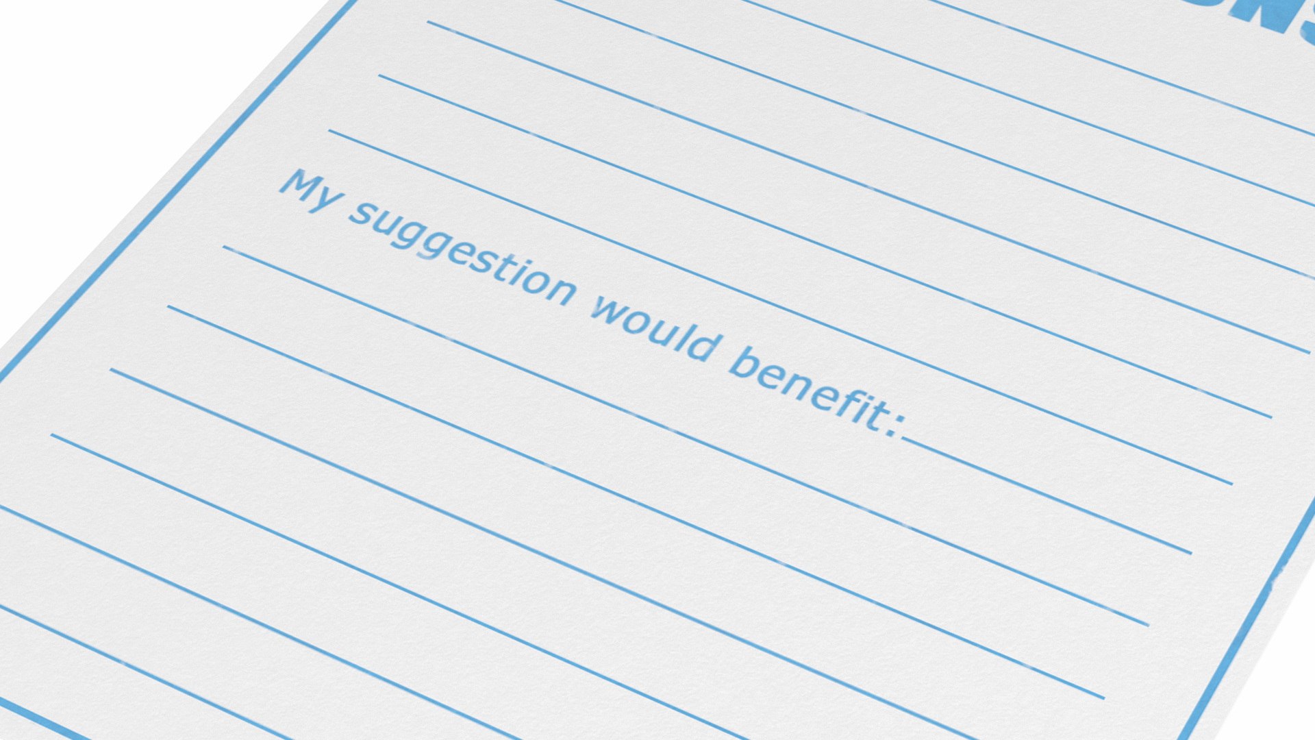 3D Blank Suggestions Form Light Blue - TurboSquid 2209226