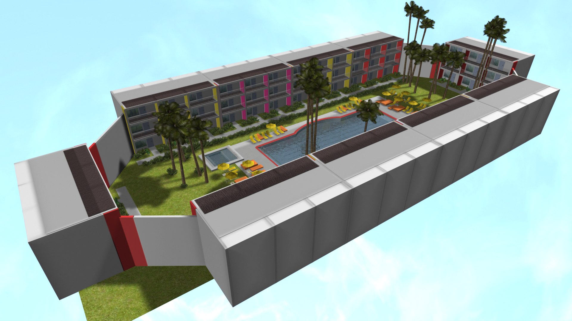 3D Hotel Resort - TurboSquid 1248052